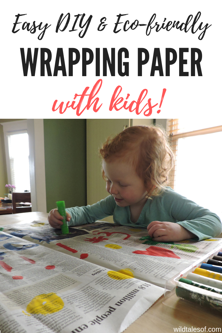 Crafting with Kids: Easy DIY Eco-Friendly Wrapping Paper - wildtalesof.com